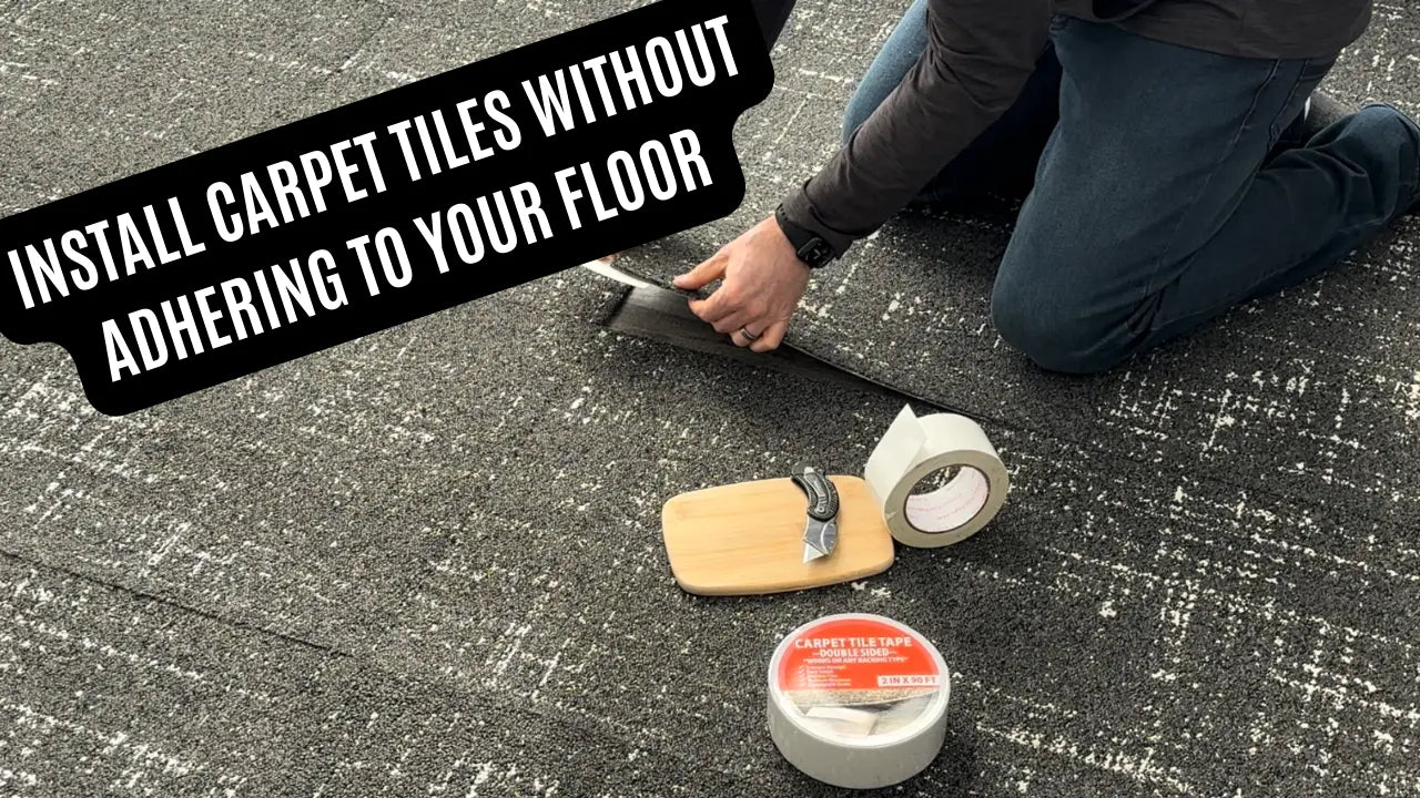 How to Install Carpet Tiles Without Glue or Adhesive | Floating Floor ...